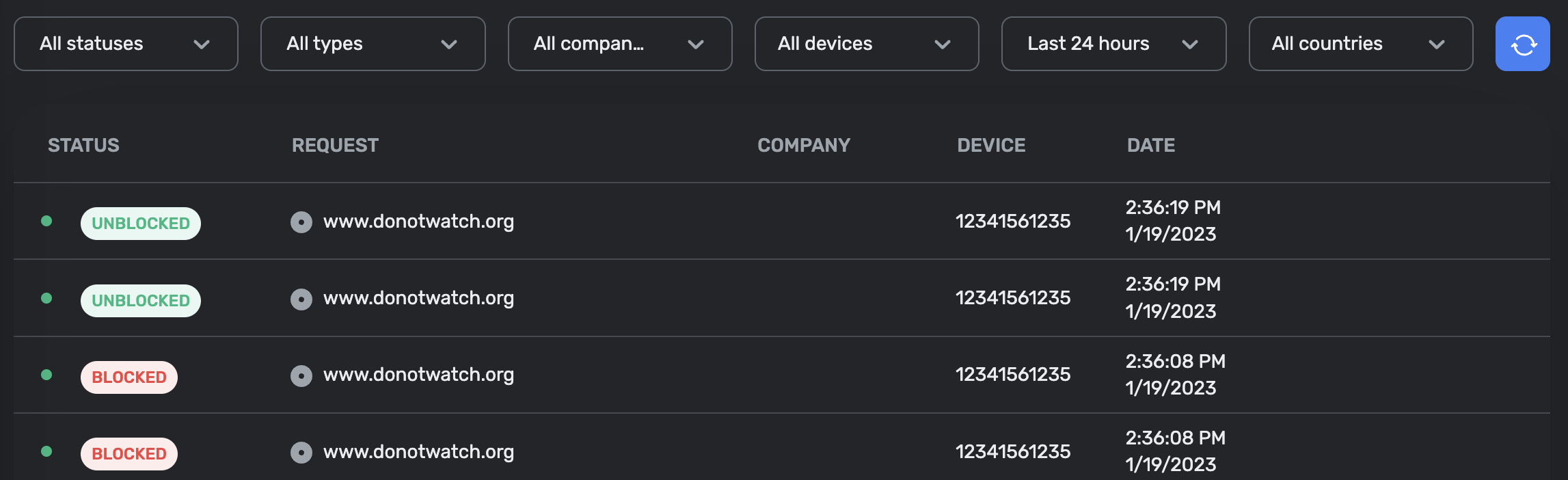 Unblocked request is marked as blocked in the query log · Issue #499 · AdguardTeam/AdGuardDNS ...
