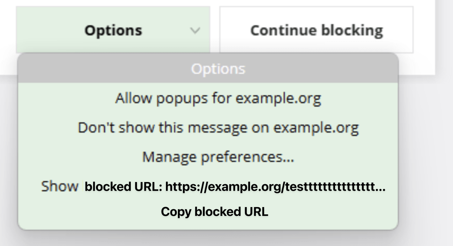 Add an option to copy the URL of the blocked popup · Issue #330 · AdguardTeam/PopupBlocker · GitHub