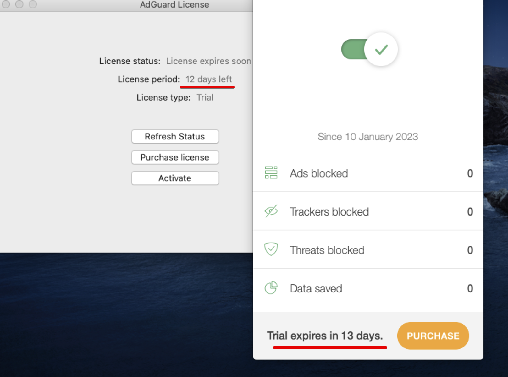 The number of remaining days of the license does not match · Issue ...